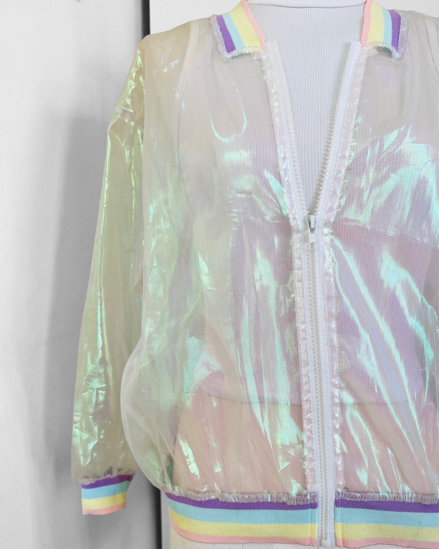 Holographic Jacket, Women's Fashion, Coats, Jackets and Outerwear on ...