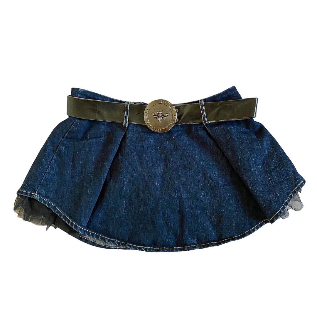 Honeybee denim skirt mico mini, Women's Fashion, Bottoms, Skirts on ...