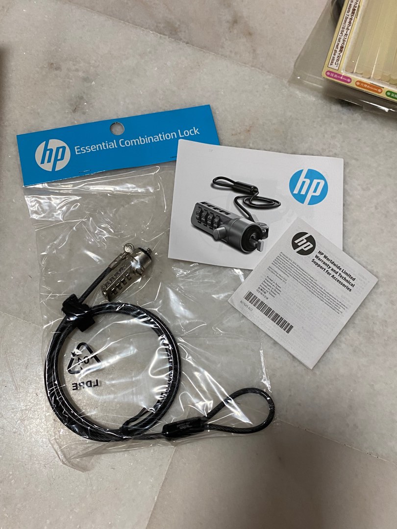 HP essential combination lock, Computers & Tech, Parts & Accessories ...