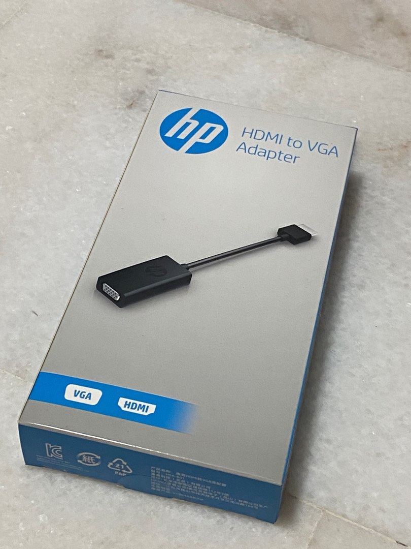 HP HDMI to VGA Adapter, Computers & Tech, Parts & Accessories, Cables ...