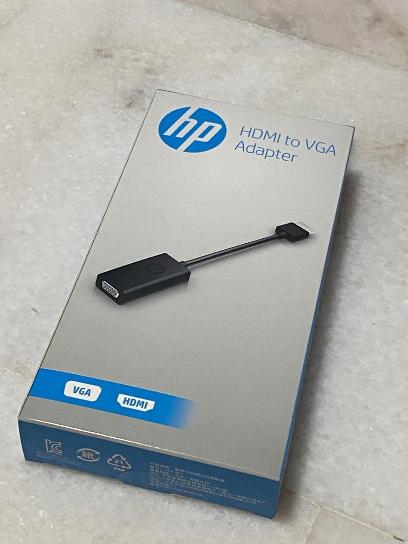 HP HDMI to VGA Adapter, Computers & Tech, Parts & Accessories, Cables ...