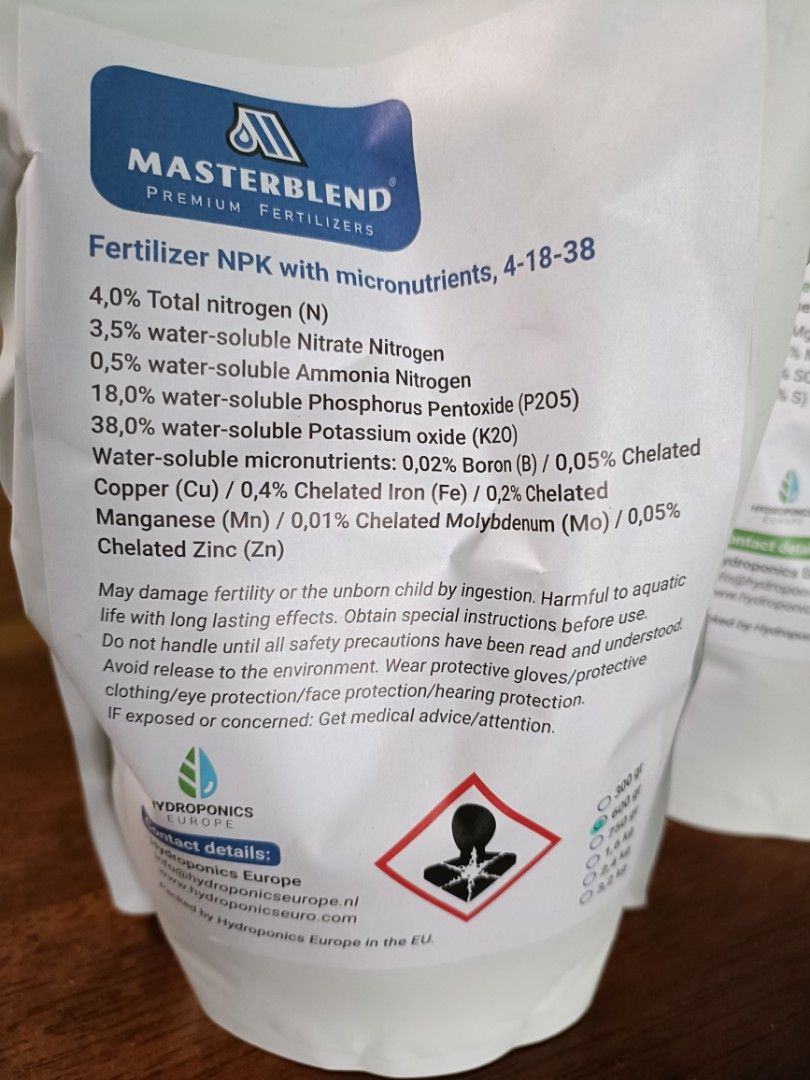 Hydroponics nutrient solution n masterblend powder fertilizer ...