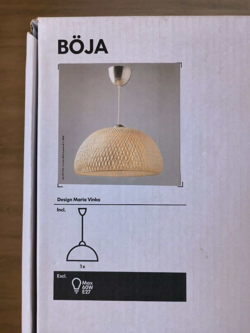Ikea Boja Design Maria Vinka Bamboo Ceiling Light, Furniture & Home ...