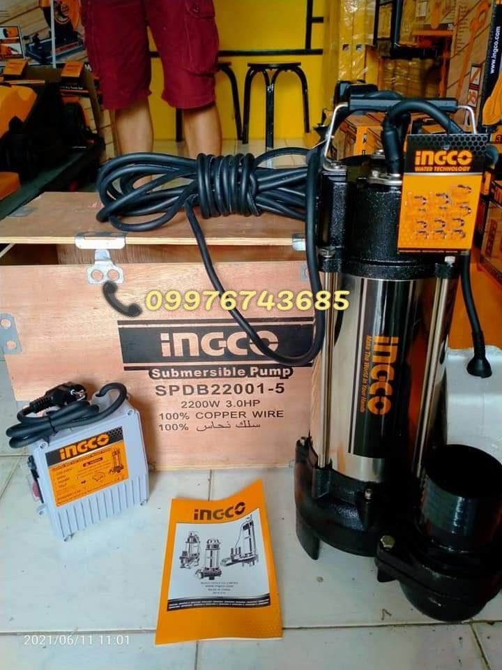 INGCO 3HP INDUSTRIAL SEWAGE SUBMERSIBLE PUMP, Commercial & Industrial ...
