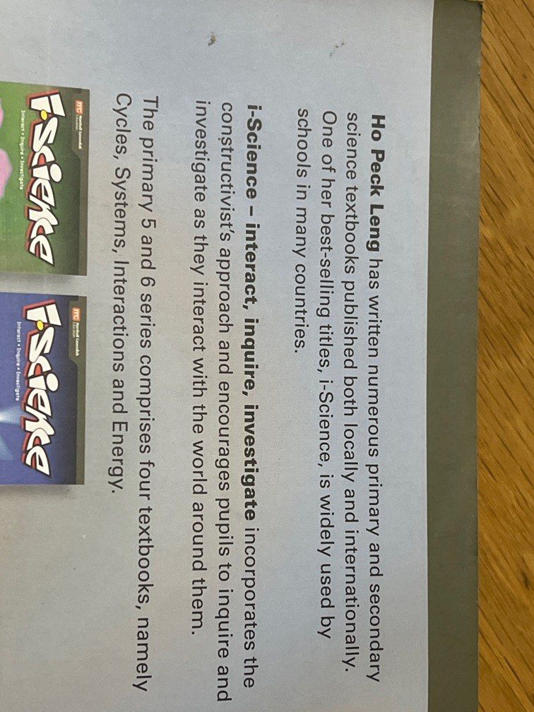 IScience P5/P6 Interactions Textbook, Hobbies & Toys, Books & Magazines ...