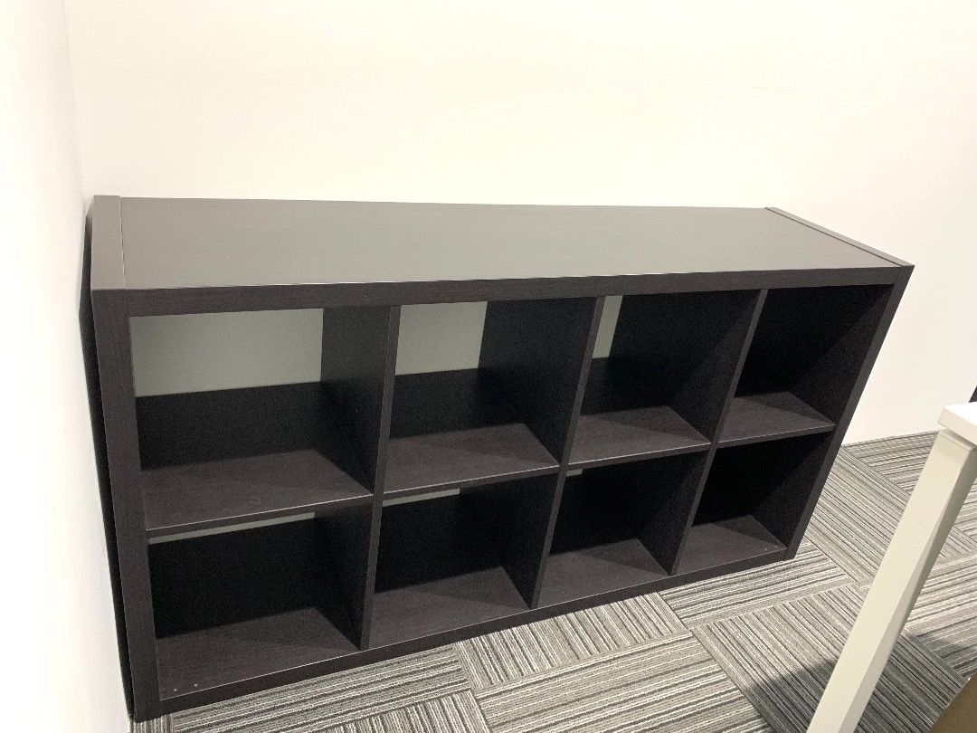 Kallax Black Brown Shelving Rack, Furniture & Home Living, Furniture ...