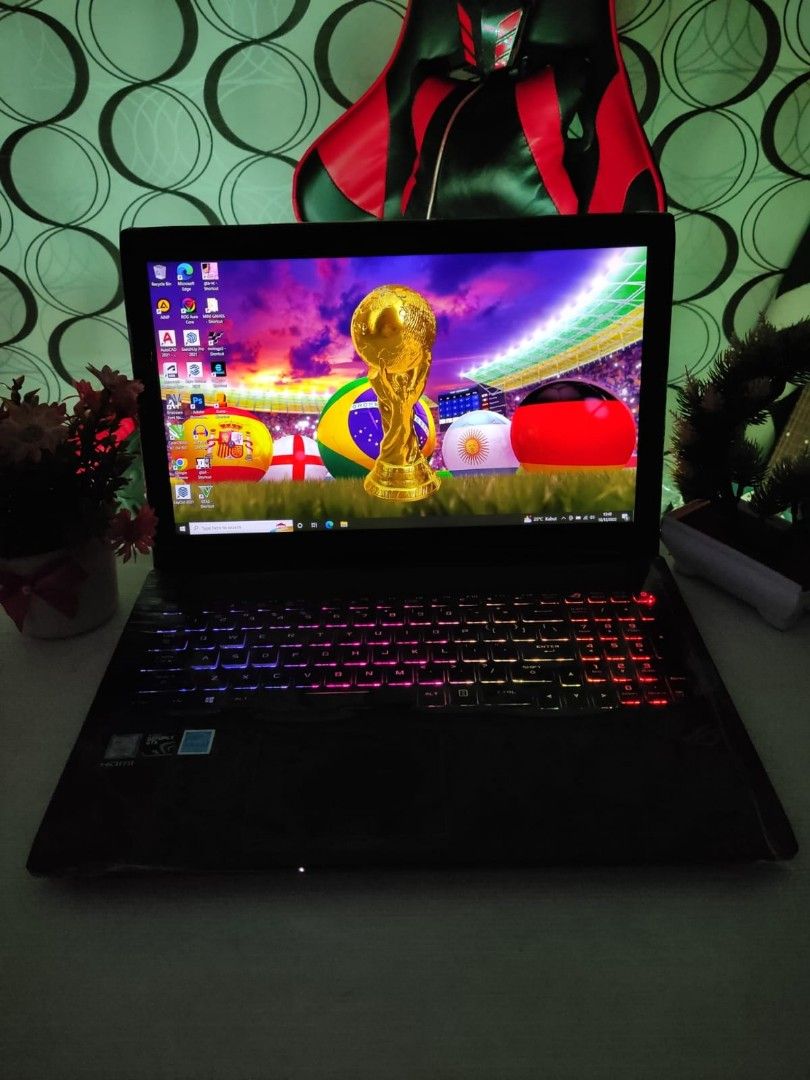 Laptop Gaming Asus Rog Ram 16Gb Ssd+Hdd Dual Vga Windows 10 Siap Pakai ...
