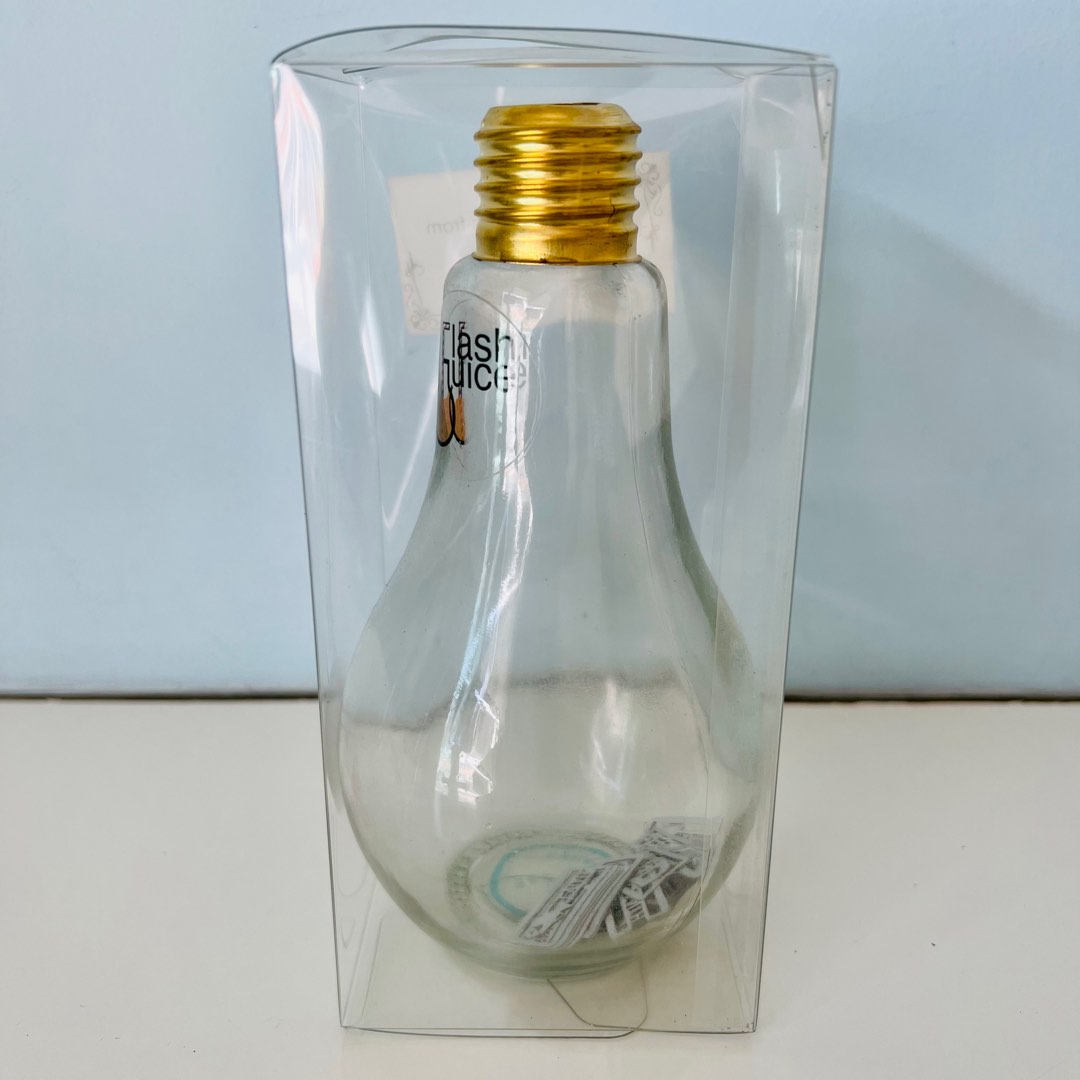 Light Bulb Glass Bottle, Furniture & Home Living, Kitchenware ...