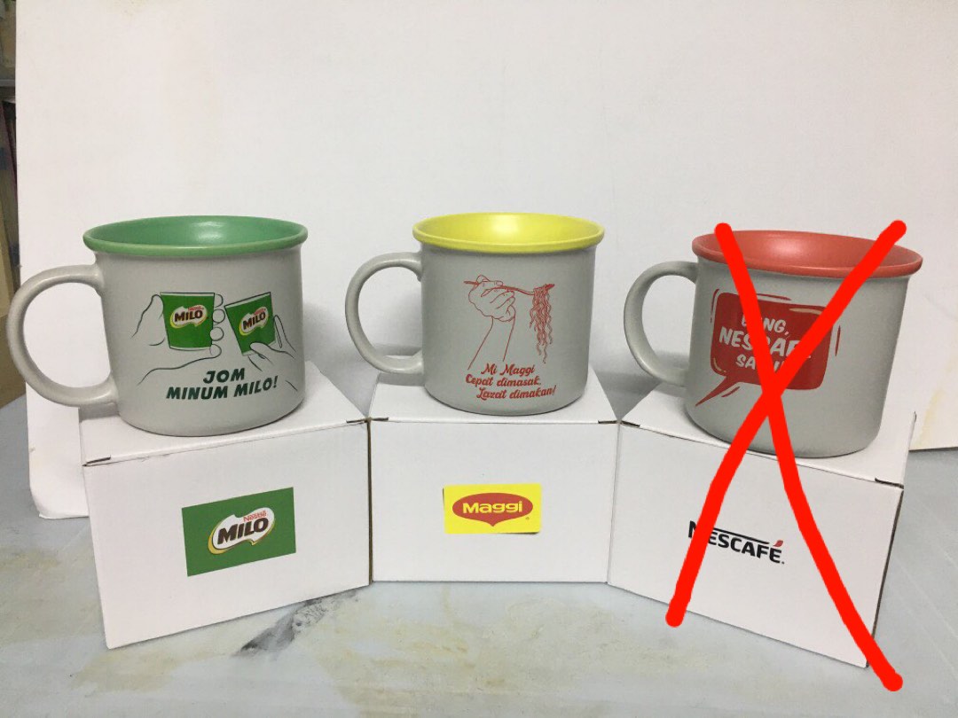 Limited edition Milo/ Maggi/ Nescafe big mug, Hobbies & Toys ...