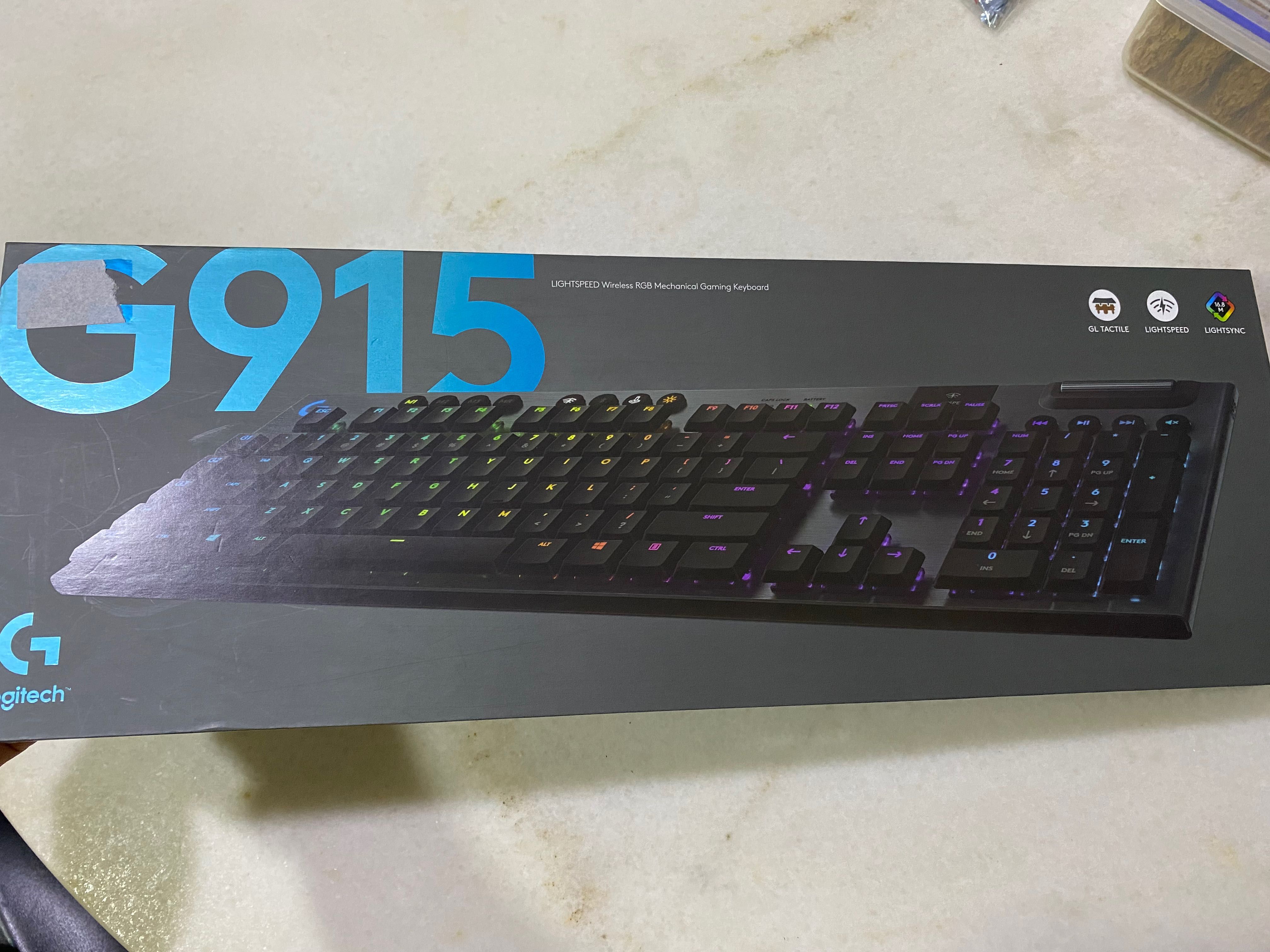Logitech G915 lightspeed wireless RGB mechanical gaming keyboard ...
