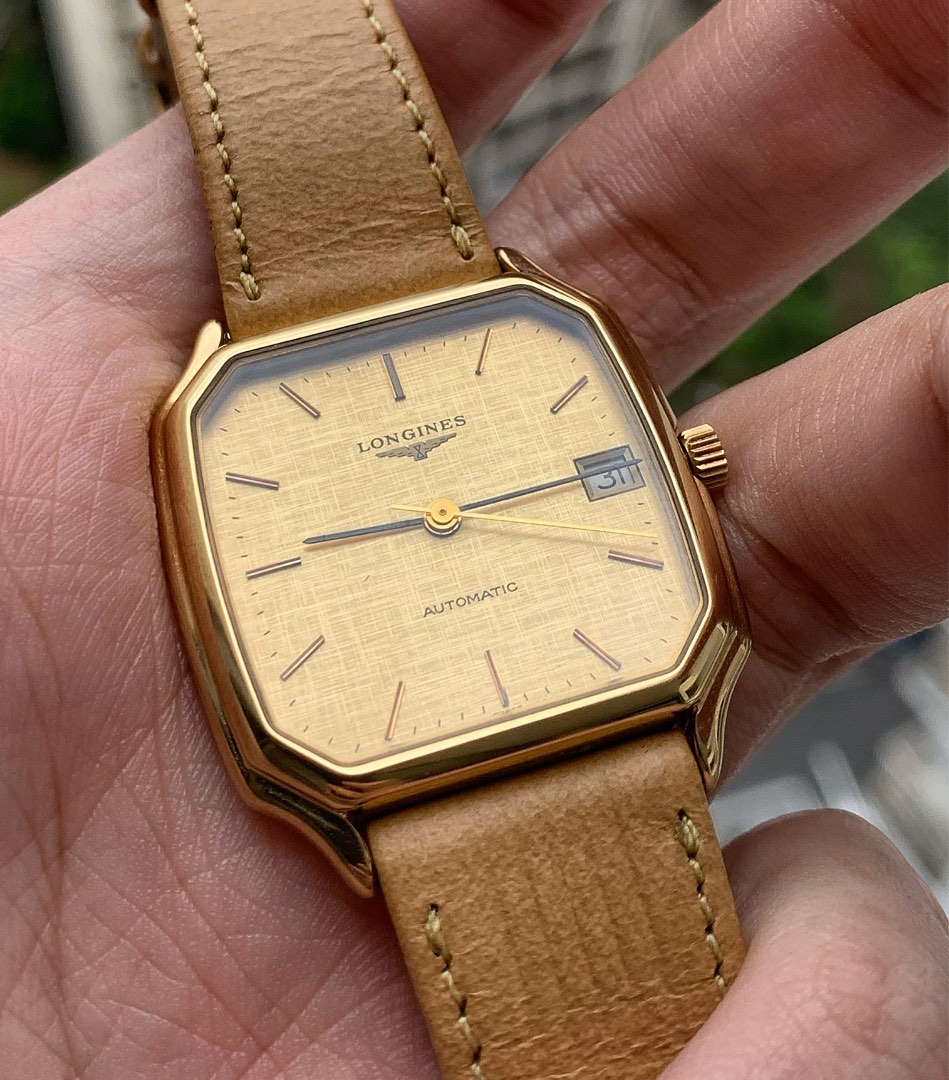 Longines Classic Square (Linen dial), Luxury, Watches on Carousell