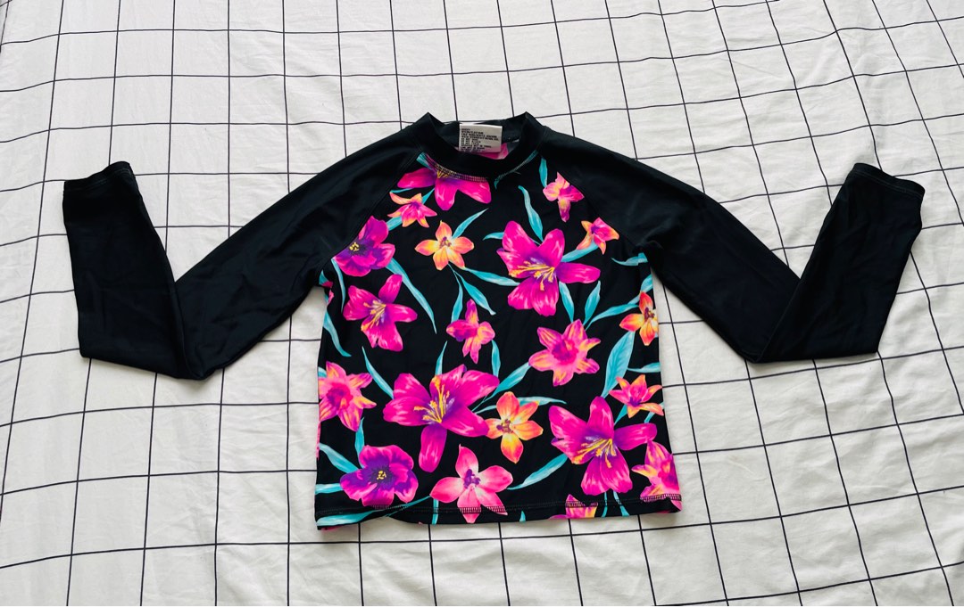 Mango / floral rush guard for kids, Babies & Kids, Babies & Kids ...