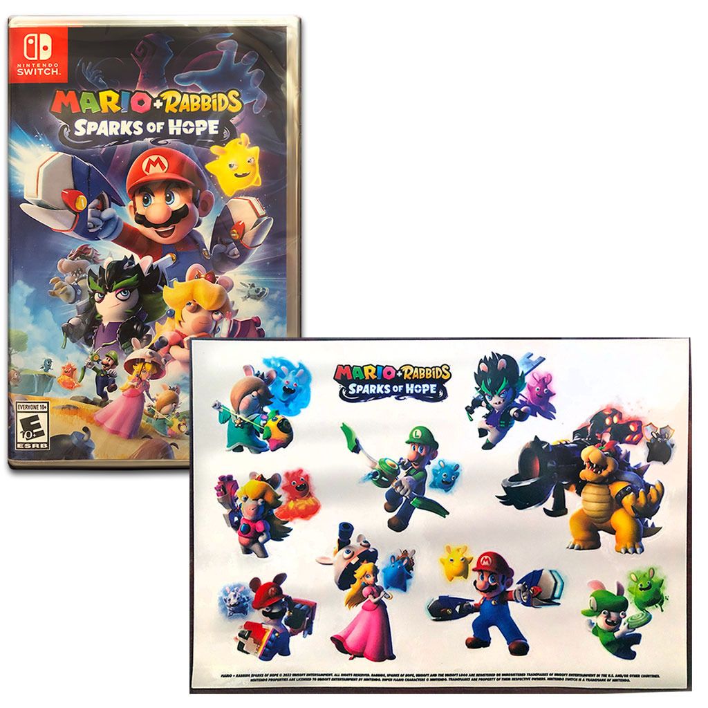 Mario + Rabbids Sparks of Hope + Limited Edition Stickers, Video Gaming ...