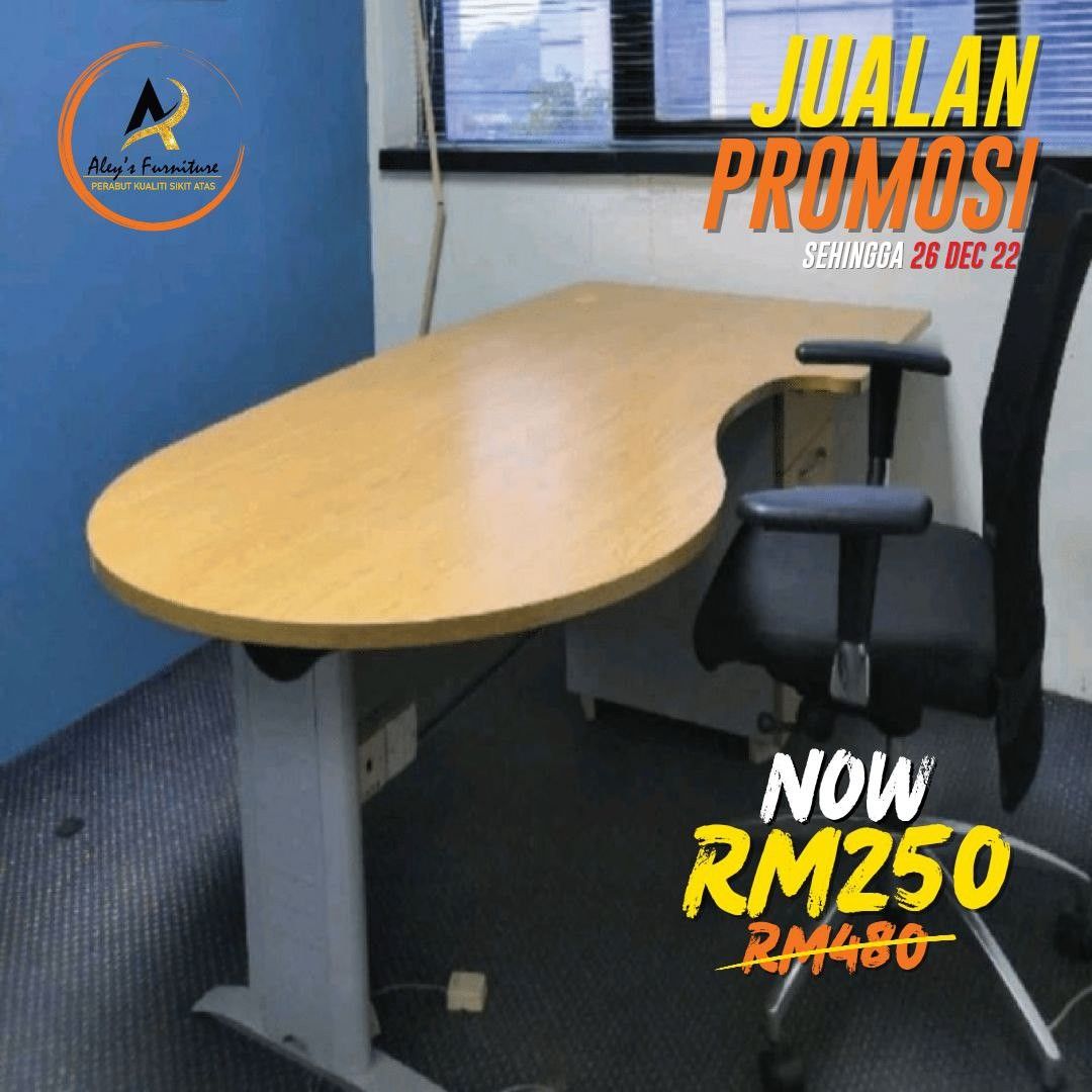 MEJA OFFICE PANJANG, Furniture & Home Living, Furniture, Tables & Sets ...