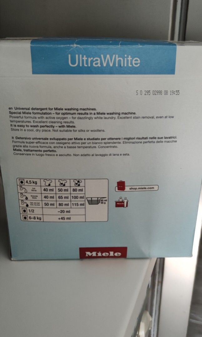 Miele Ultra white powder detergent, Furniture & Home Living, Cleaning ...