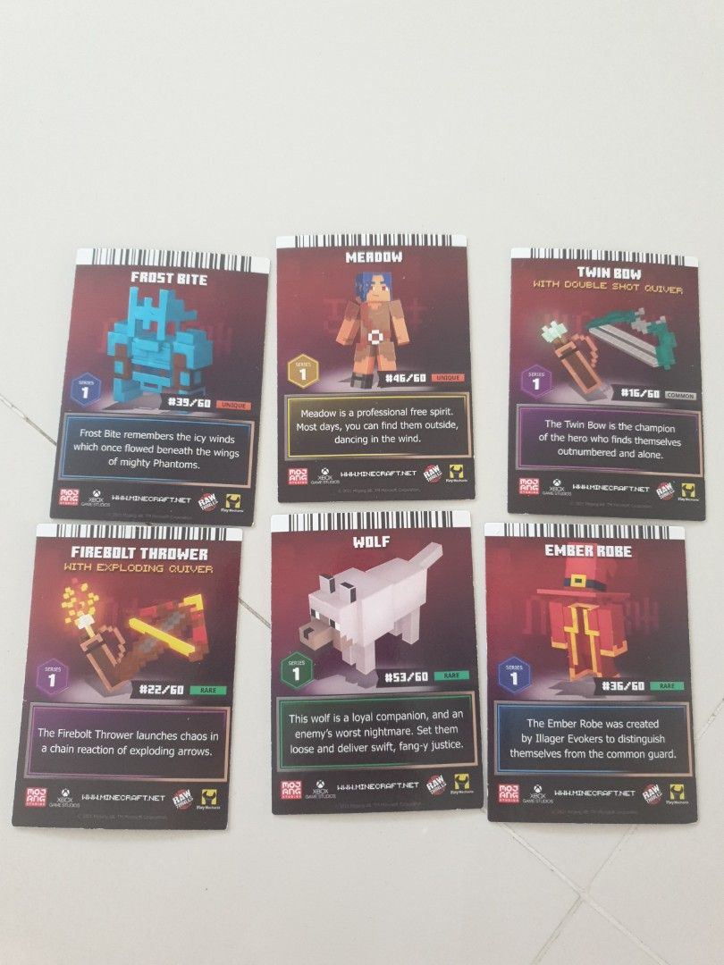 Minecraft dungeons arcade cards, Hobbies & Toys, Memorabilia ...