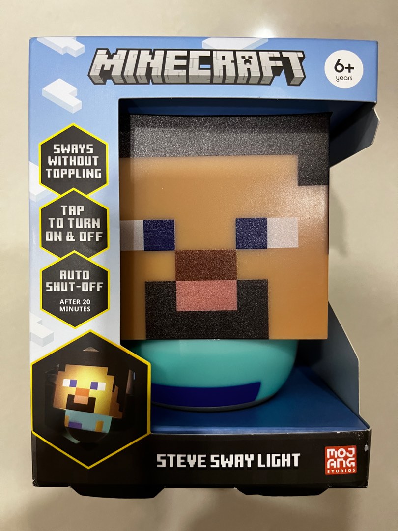 Minecraft Steve light, Hobbies & Toys, Memorabilia & Collectibles, Fan ...