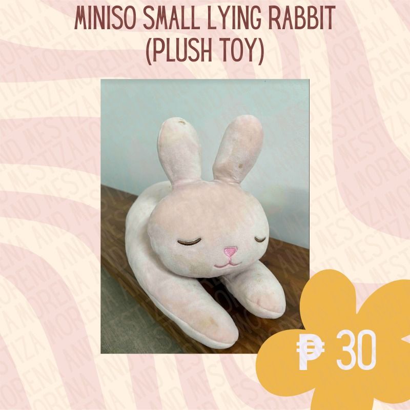 Miniso Light Pink Rabbit Stuffed Toy (Plushie), Hobbies & Toys, Toys ...