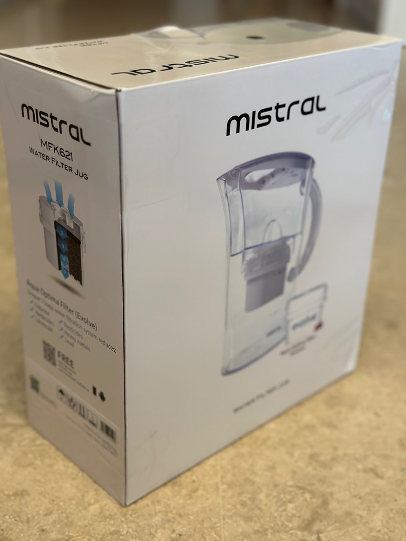 Mistral 2L compact water filter jug, TV & Home Appliances, Other Home ...