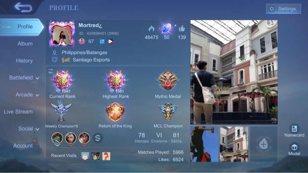 Mobile Legends Account, Video Gaming, Gaming Accessories, Game Gift ...