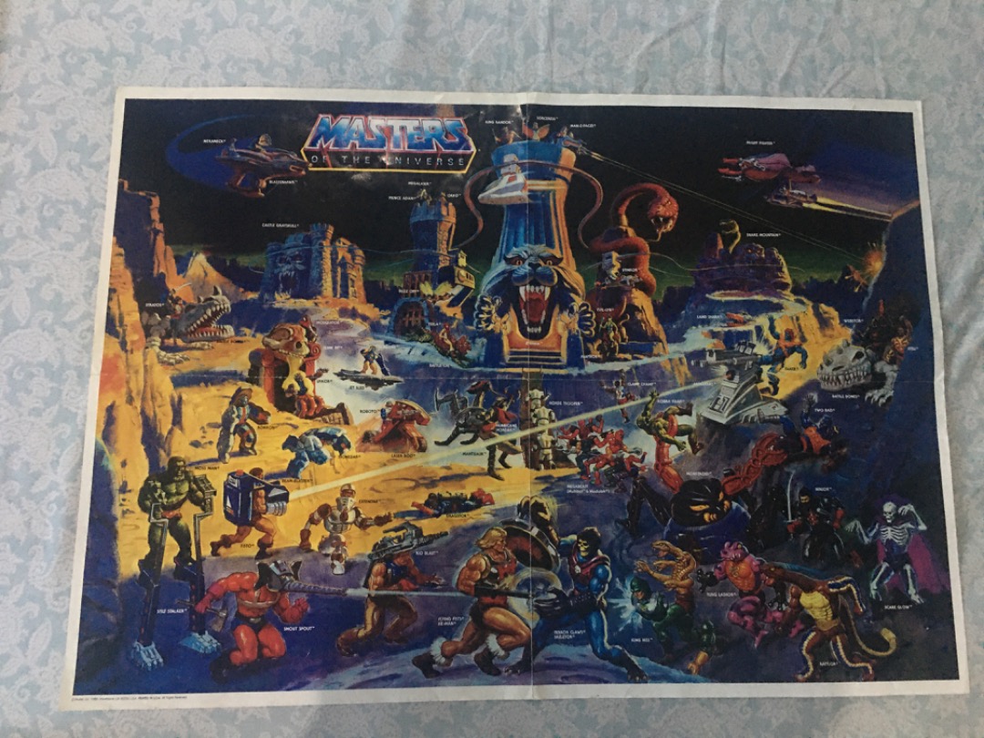 Motu Masters of the universe 1986 Original Eternia poster (Not a repro ...