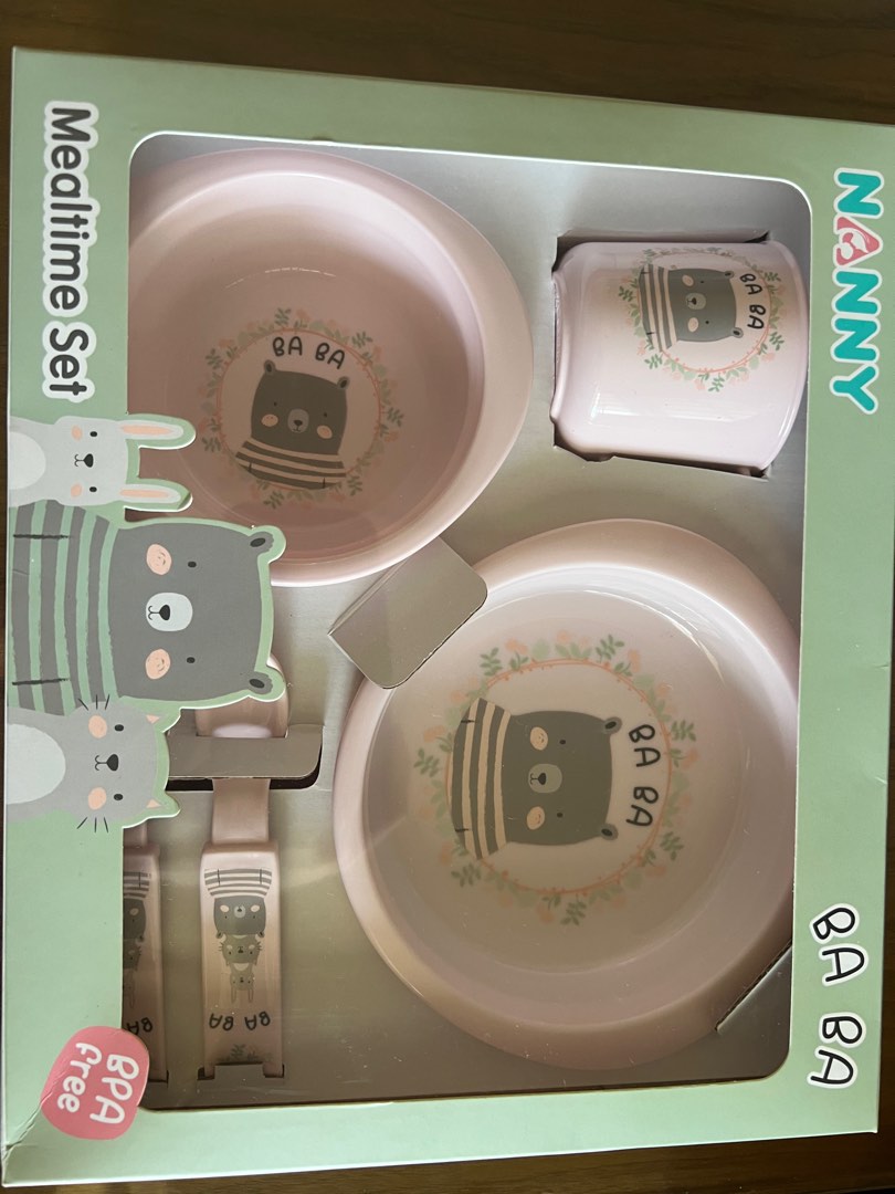 Nanny toddler mealtime set (Pink colour), Babies & Kids, Nursing ...