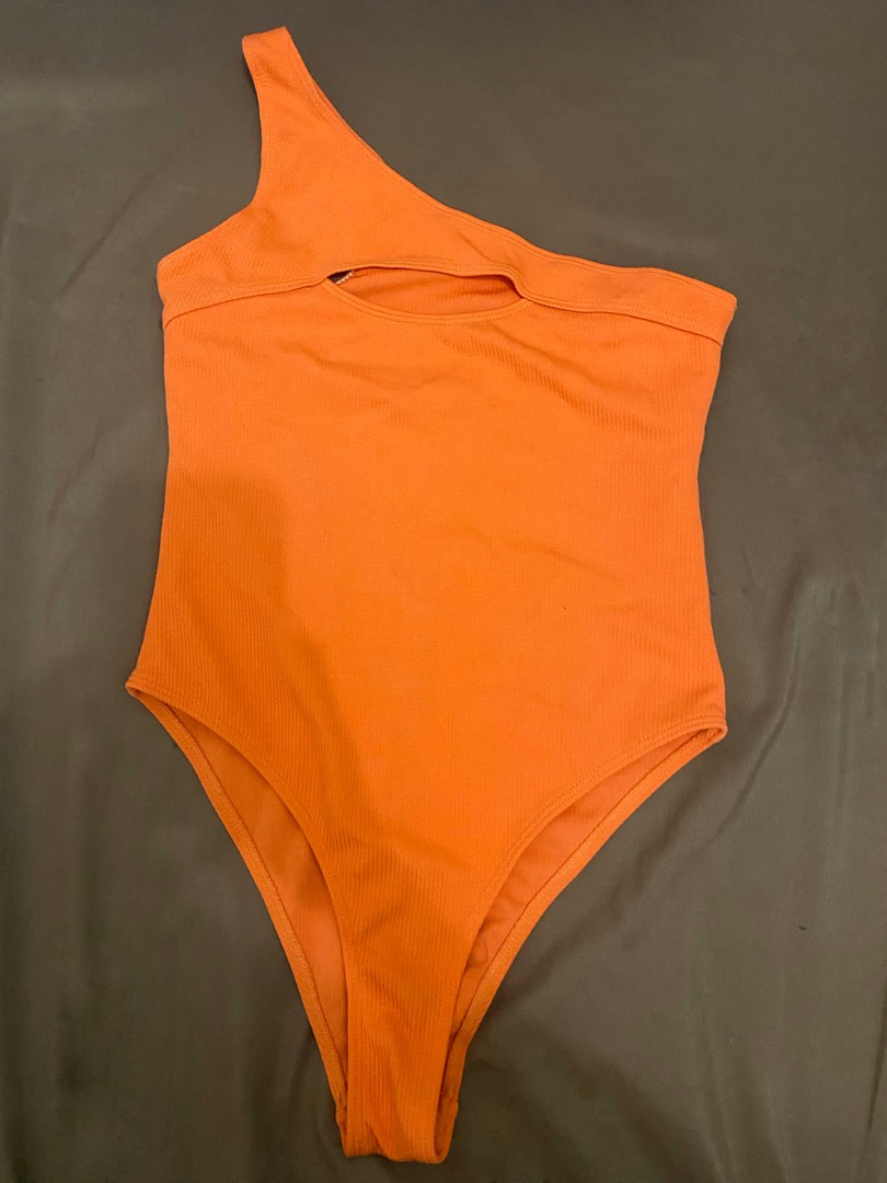 One Piece Orange Swimsuit, Women's Fashion, Swimwear, Bikinis ...