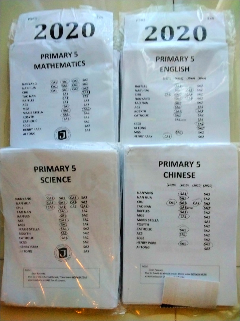 P5 past year exam papers 2020/19, Hobbies & Toys, Books & Magazines ...
