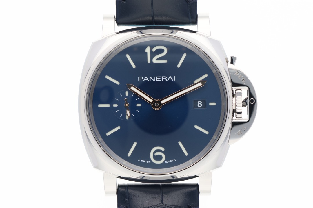 Panerai Luminor Due Blue Dial Gator Strap PAM 01274 Brand New, 名牌, 手錶 ...