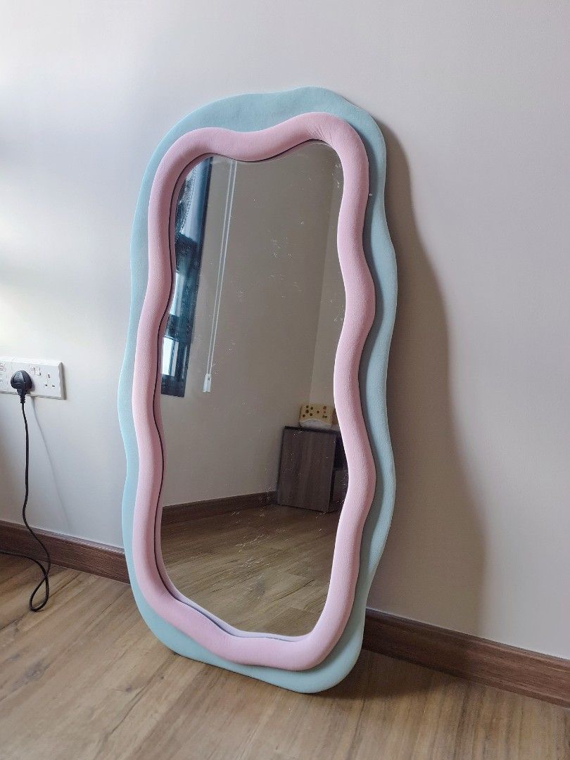 Pastel mirror, Furniture & Home Living, Home Decor, Mirrors on Carousell