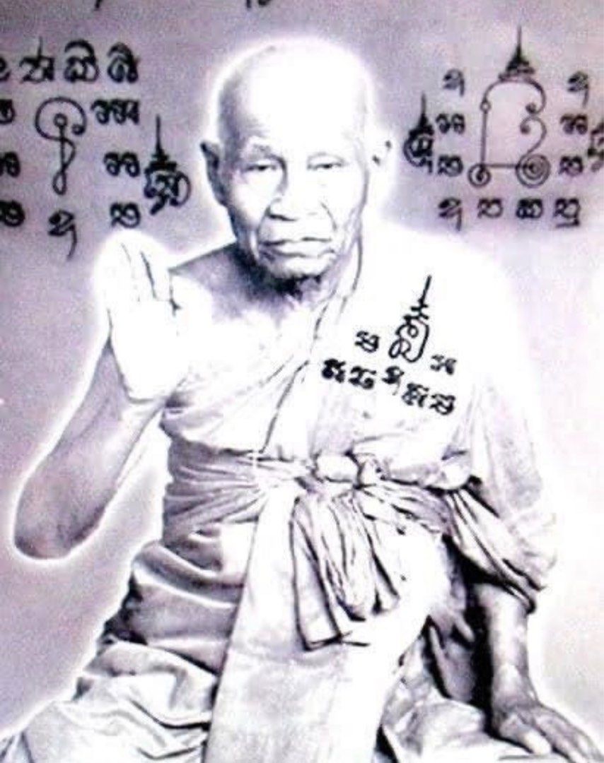 Phra Rahu Rahoo Hand Written Yant Taprachan Card Master Lp Noi Disciple ...