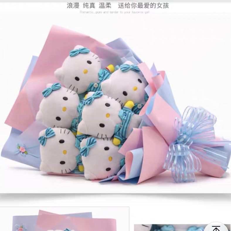 Plush Soap Roses Bouquet in sweet pastel wrapper (Hello Kitty My Melody ...