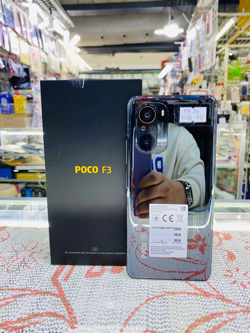 POCO F3 5G 6/128GB BLACK OPENLINE DUAL SIM GLOBAL EDITION 99% SMOTHNESS COMPLETE WITH BOX ...