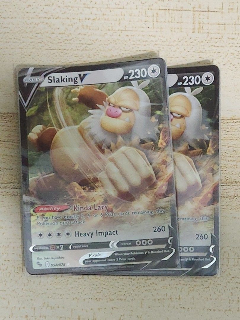 POKEMON CARD slaking V (pokemon go), Hobbies & Toys, Toys & Games on ...