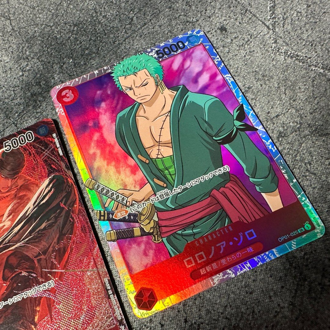 Roronoa Zoro P-SR/SR OP01-025 Romance Dawn Set, Hobbies & Toys, Toys & Games on Carousell