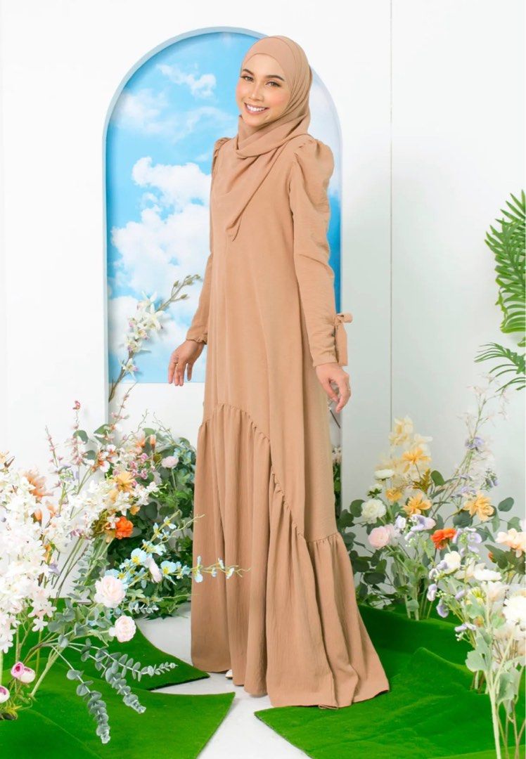 Qaamnie - Elora Dress Nude Brown XL, Women's Fashion, Dresses & Sets ...