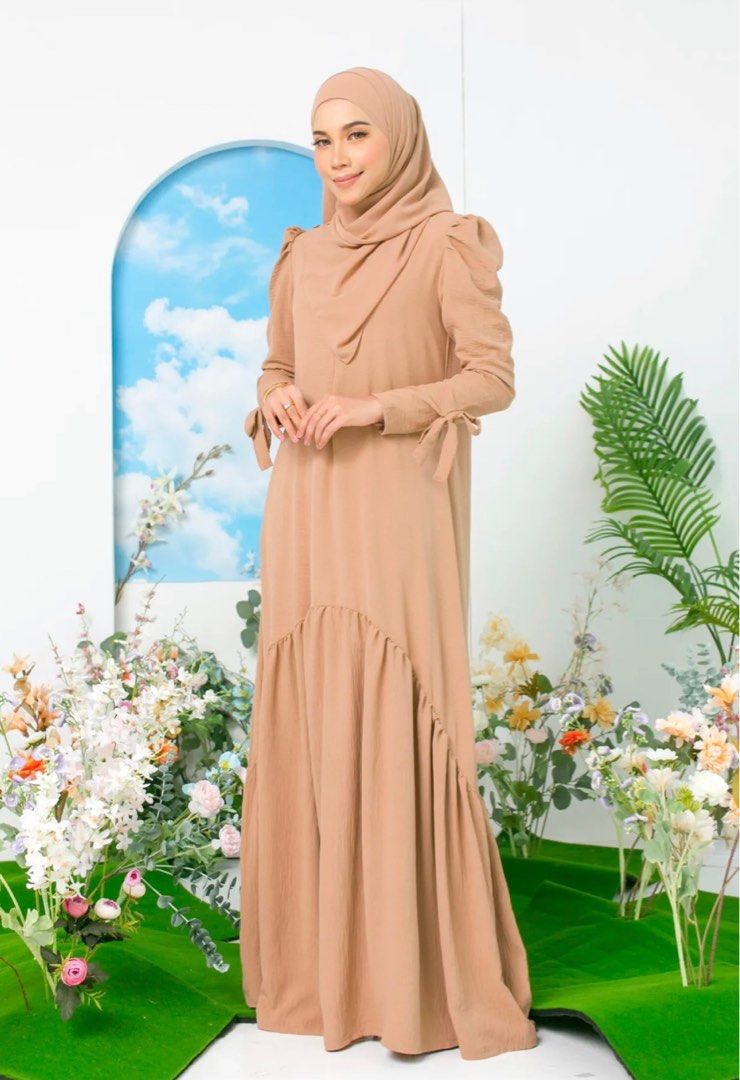 Qaamnie - Elora Dress Nude Brown XL, Women's Fashion, Dresses & Sets ...