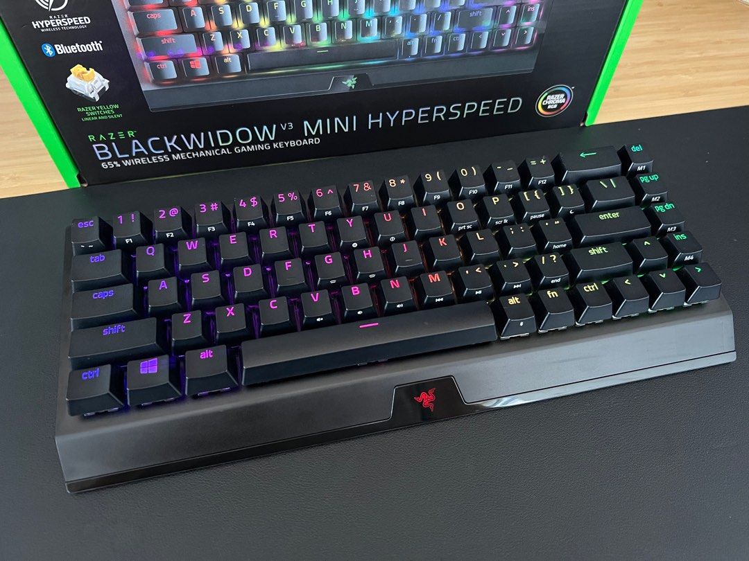 Razer BLACKWIDOW V3 MINI HYPERSPEED (Yellow Switches, Linear + Silent ...
