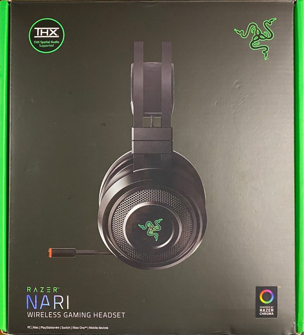 razer nari wireless headphones, Audio, Headphones & Headsets on Carousell