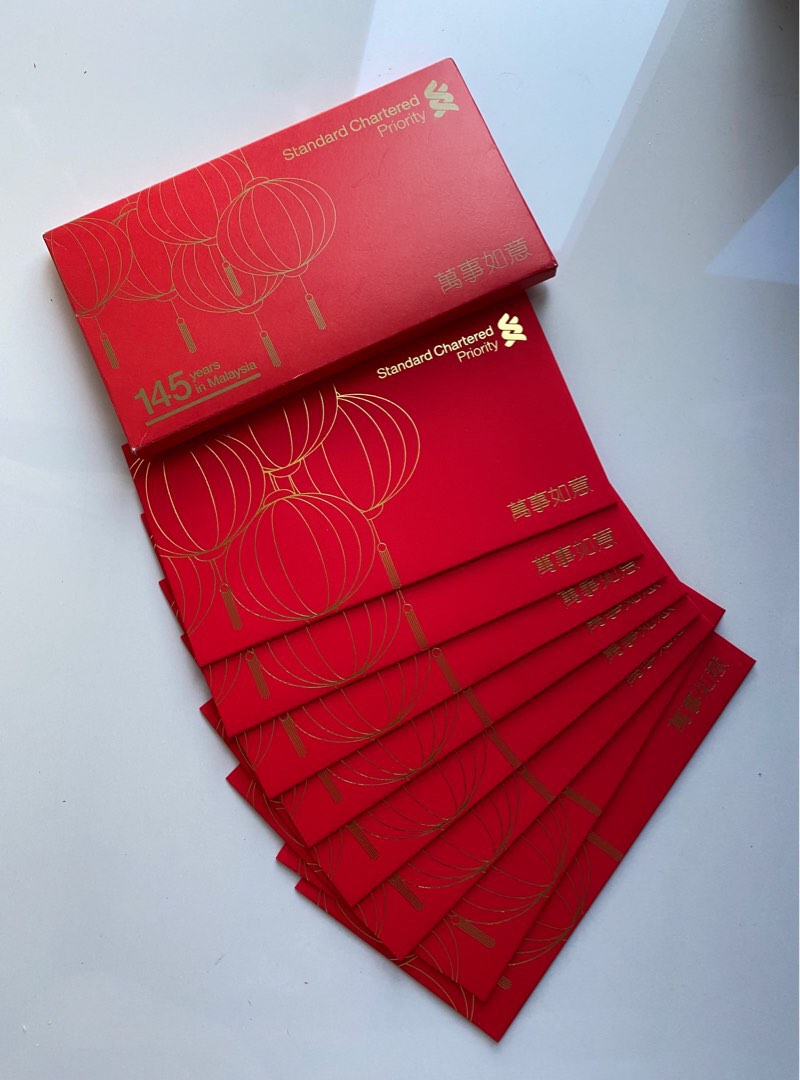 Red packet Angpow Standard Chartered Priority Bank - 145 years in ...