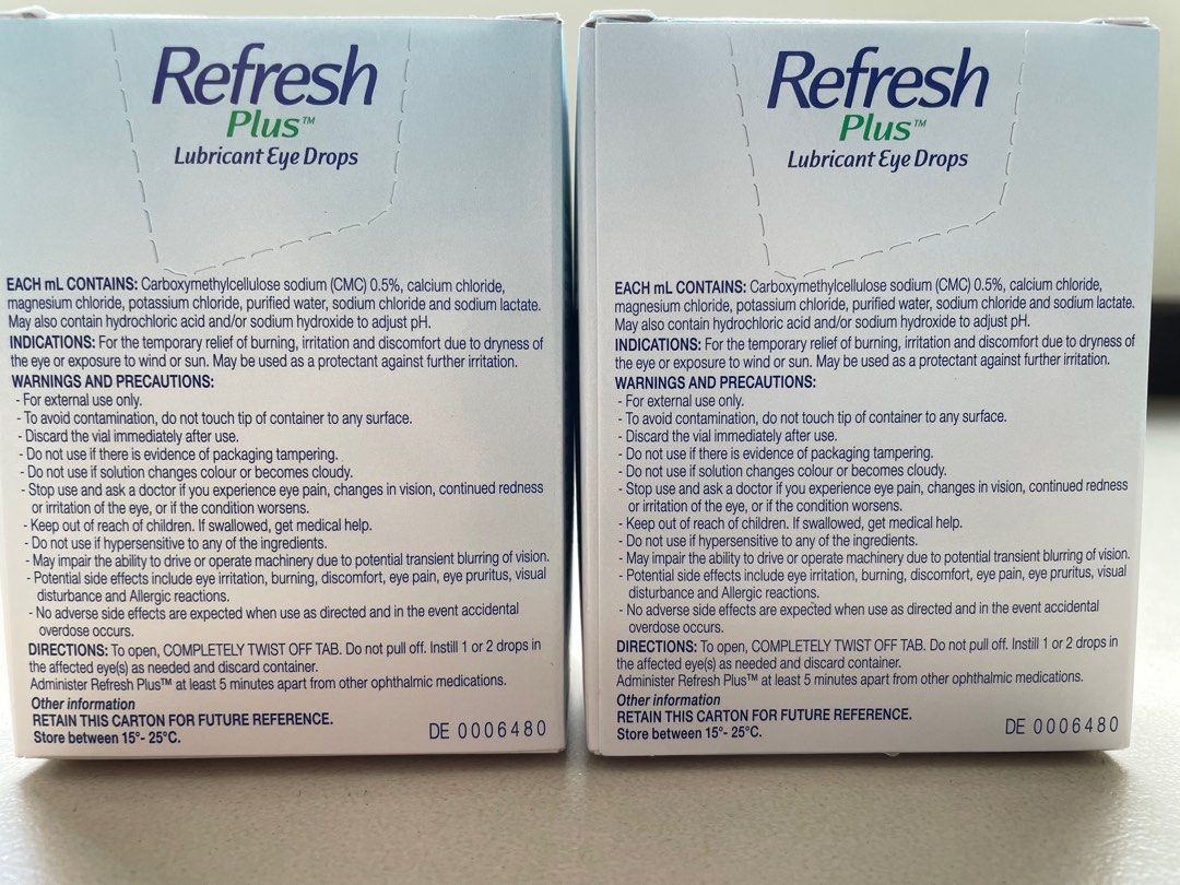 Refresh Plus Lubricant Eye Drops, Beauty & Personal Care, Vision Care ...