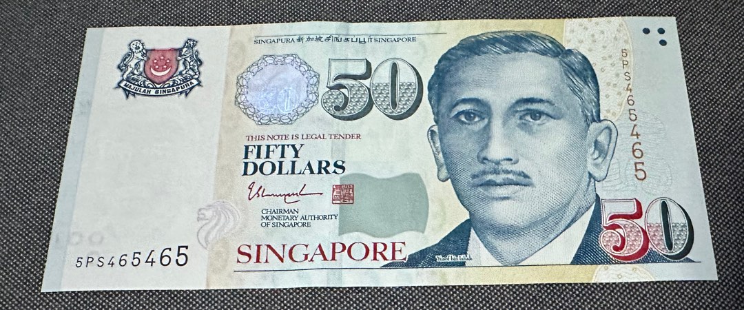 Repeater 465465 Singapore Portrait $50 Note, Hobbies & Toys ...