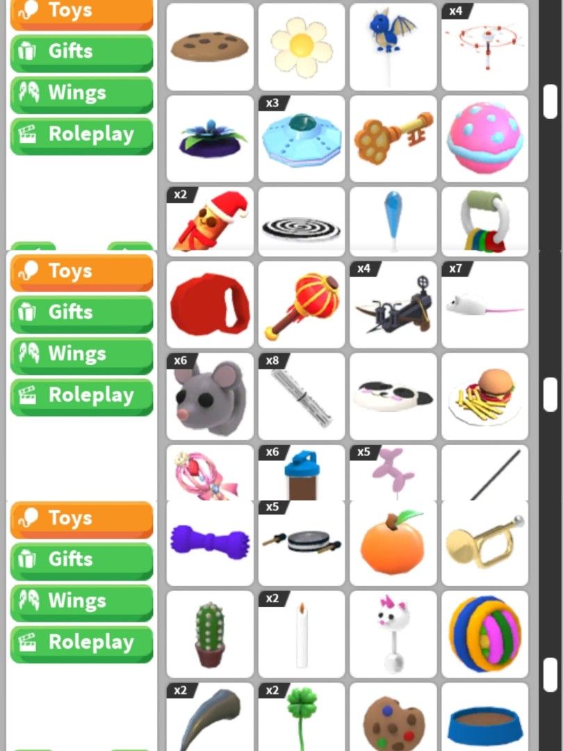 Roblox adopt me inventory, 電子遊戲, 電子遊戲, 其他 - Carousell