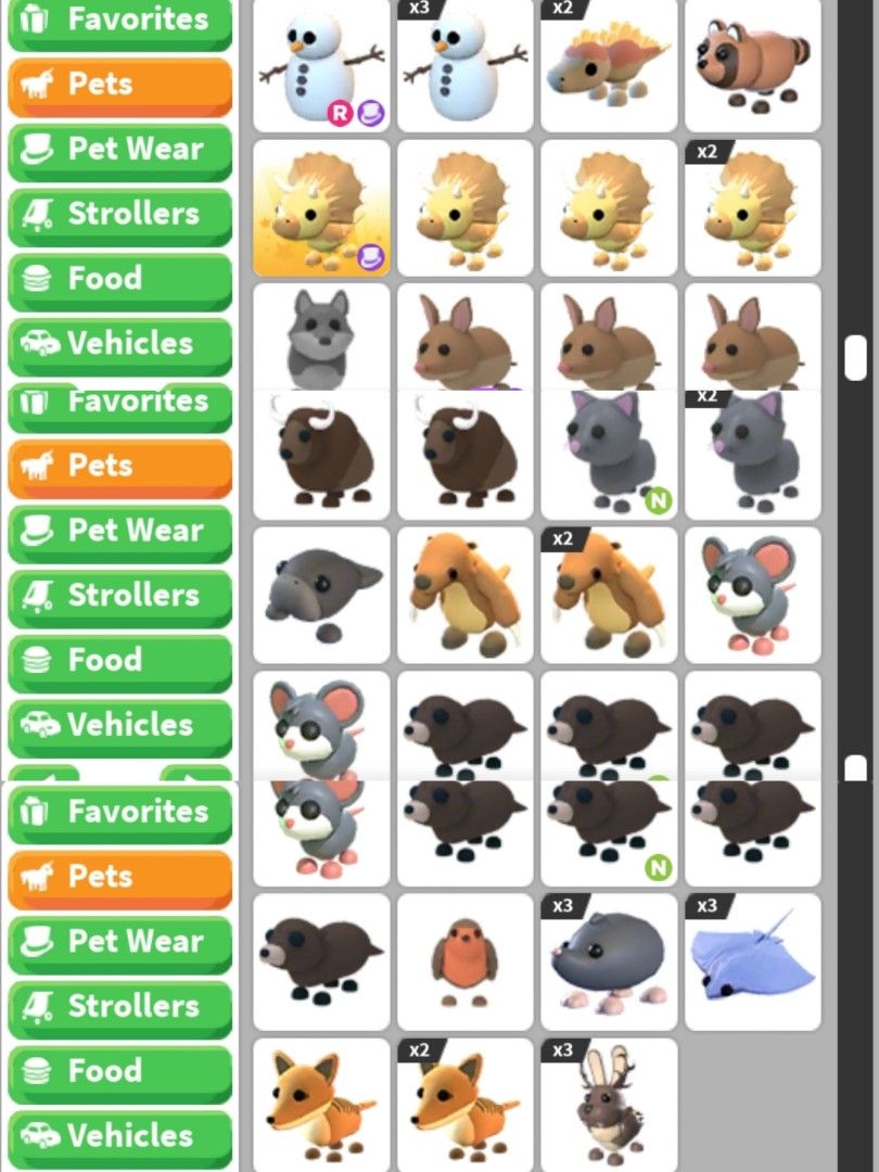 Roblox adopt me inventory, 電子遊戲, 電子遊戲, 其他 - Carousell