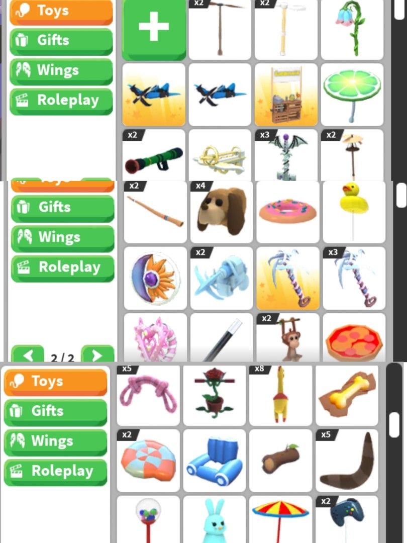 Roblox adopt me inventory, 電子遊戲, 電子遊戲, 其他 - Carousell