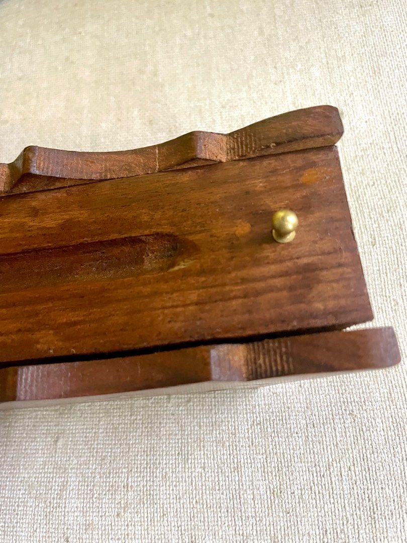 Rosewood Brass Inlay Box incrnse stick Burner Moon & Star Flip Top ...
