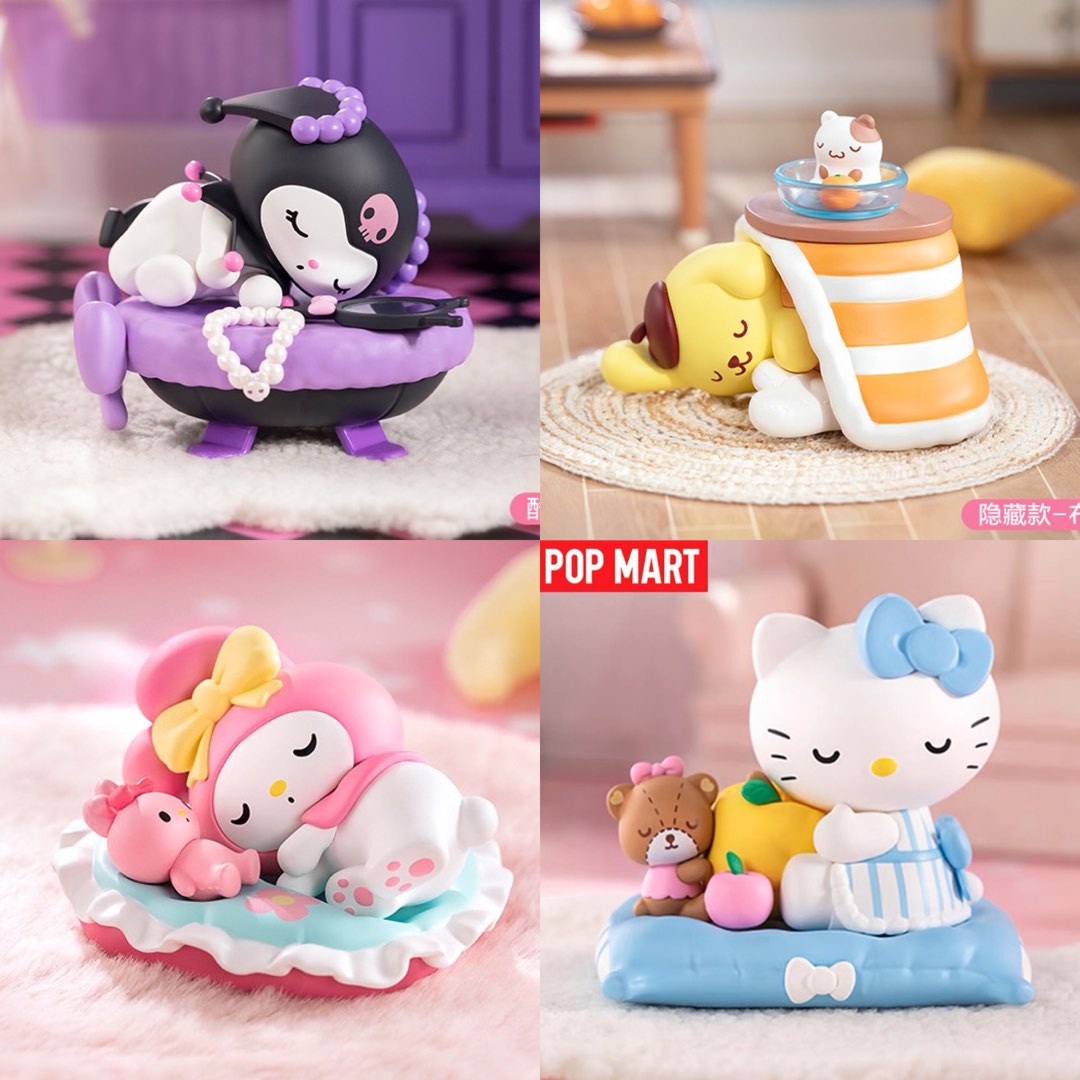 SANRIO POPMART SLEEPING SERIES FULL SET / SINGLE BOX (KUROMI / MY MELODY / CINAMONROLL / LITTLE ...