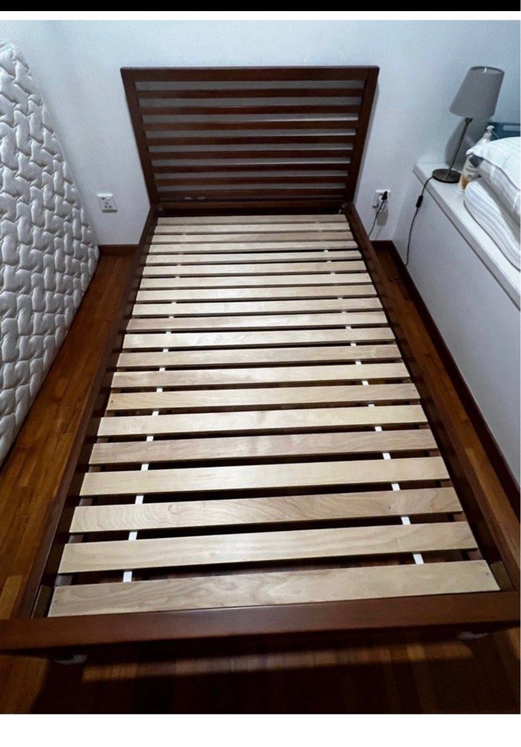 Scanteak super single bed frame, Furniture & Home Living, Furniture ...