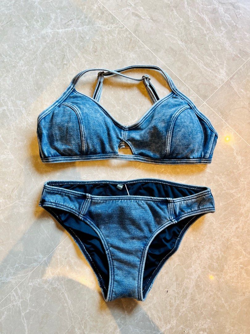 Seafolly Denim Bikini, Women's Fashion, Swimwear, Bikinis & Swimsuits on Carousell