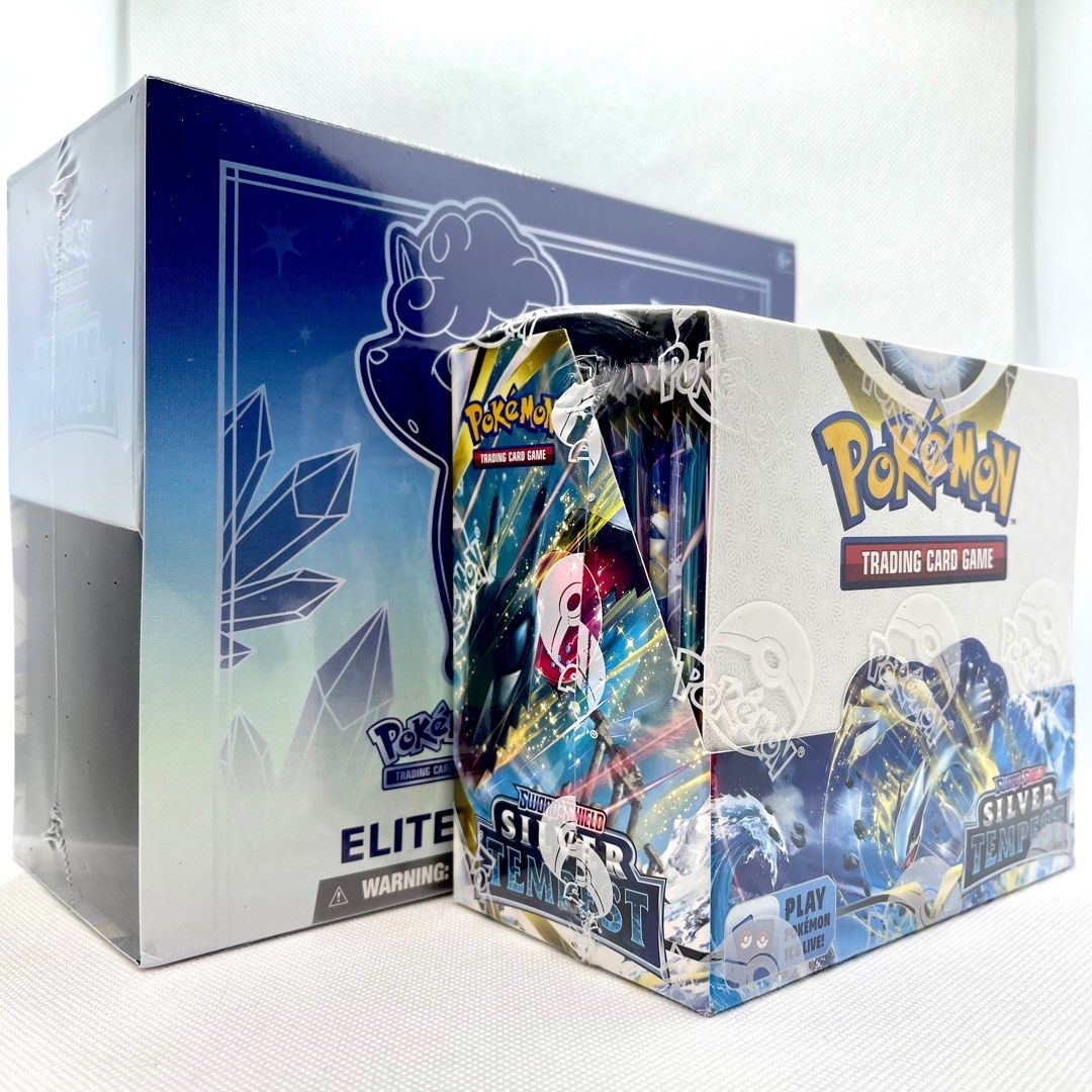 [Set of 2] Pokemon TCG Silver Tempest Booster Box & ETB, Hobbies & Toys ...